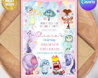 Inside Out 2 Birthday Invitation Digital Download - Etsy