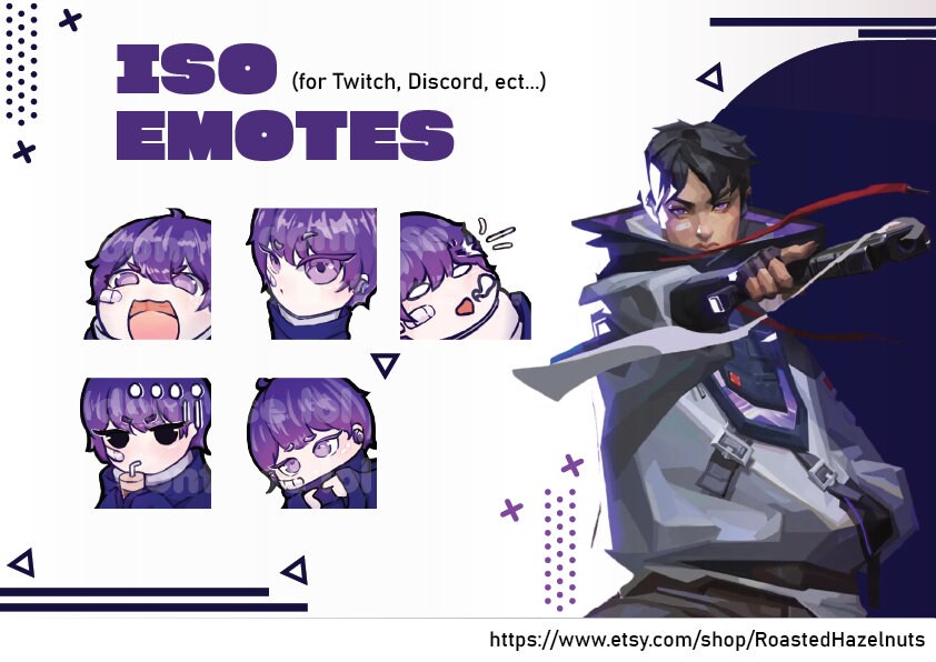 Iso Valorant Emotes Pack 5 Discord Twitch Youtube Streaming Cute Chibi ...