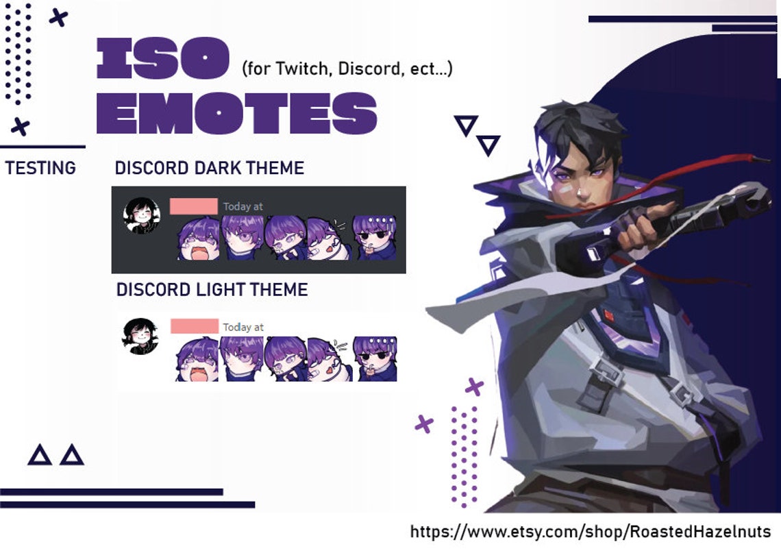 Iso Valorant Emotes Pack 5 Discord Twitch Youtube Streaming Cute Chibi ...