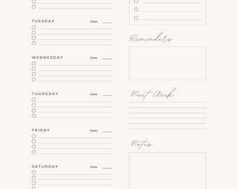 Beige Minimalist 12-month Monthly Planner With Side Tabs - Etsy