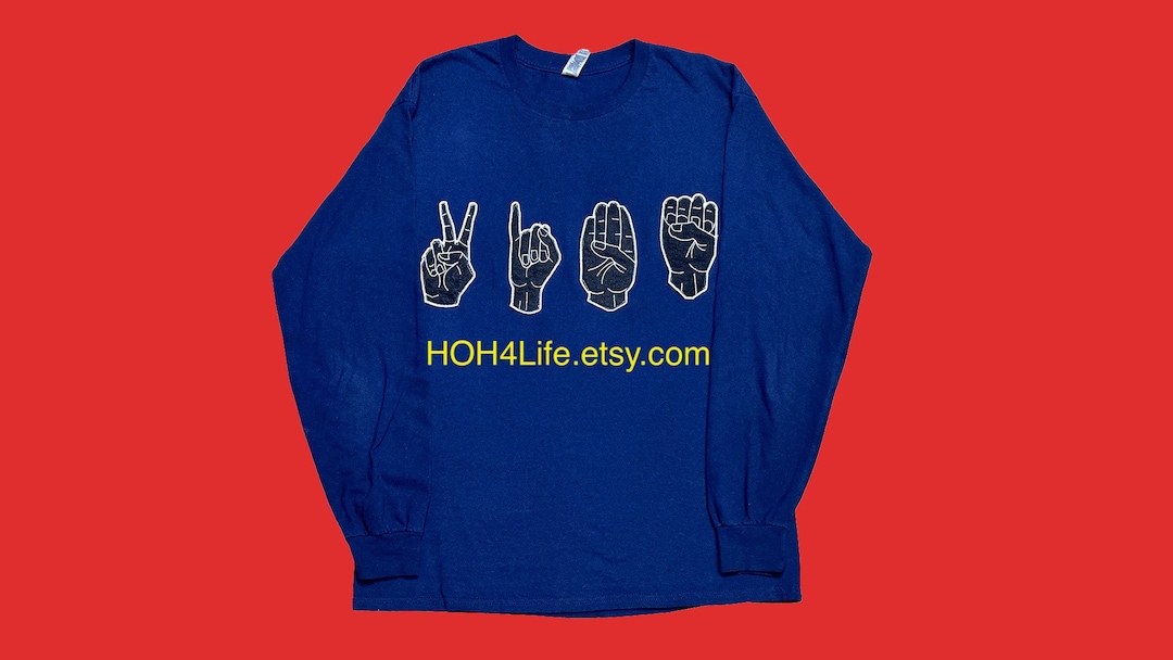 Sweatshirt With Sew on or Iron on ASL Patches - Etsy