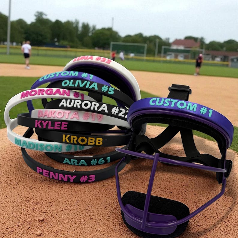 Players Plate - Softball Fielders Mask Name Plate - Etsy