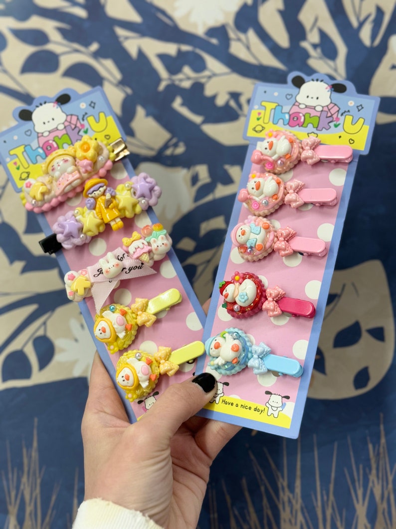 Super Kawaii Hair Clipshandmade Cute Cartoon Hair Clipscolorful Cute ...