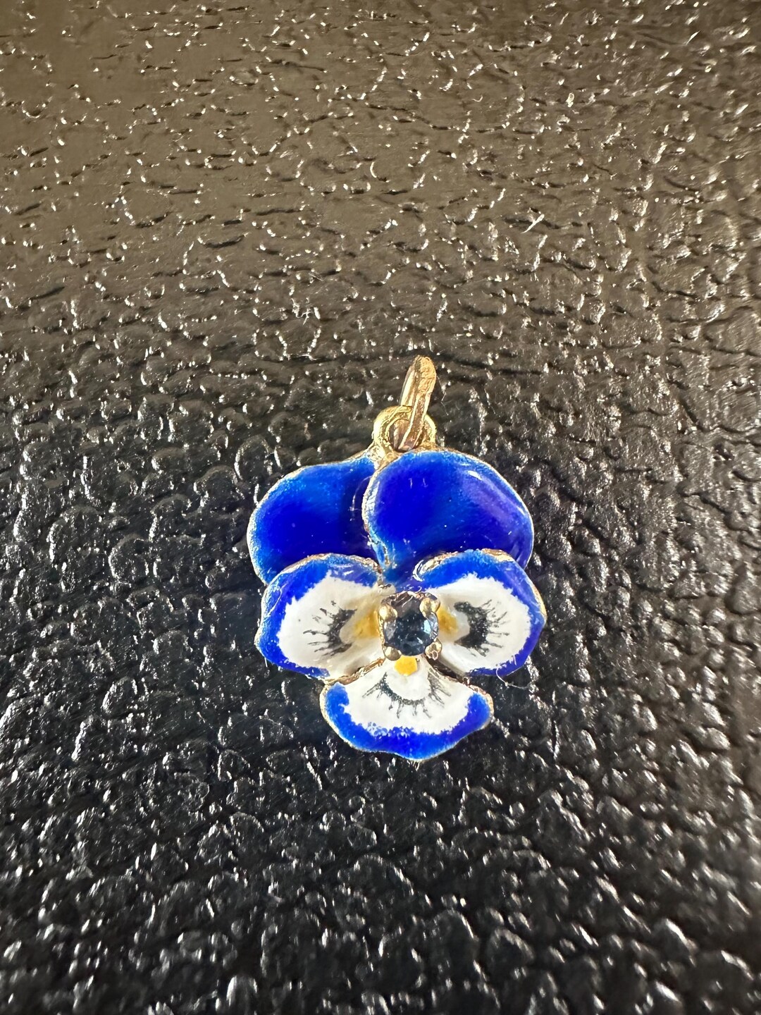 Antique 18K Gold Blue Enamel-sapphire Pansy Charm. - Etsy