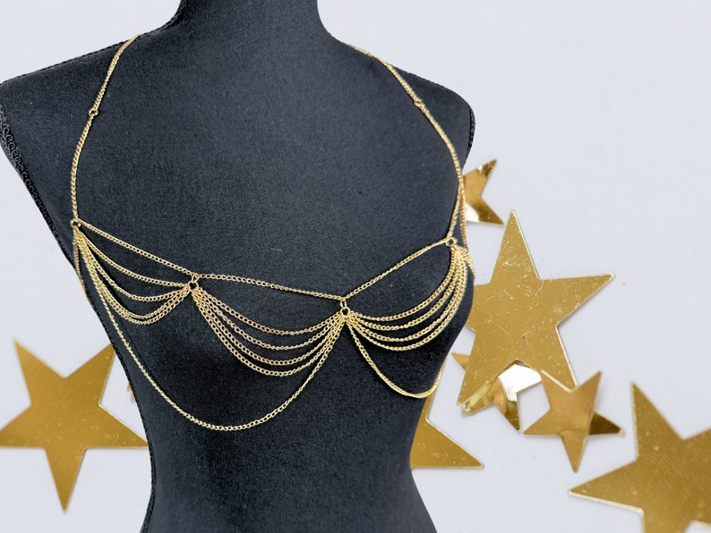 Body Chain for Women String Bikini Chain Breast Chain Shoulder Chain ...