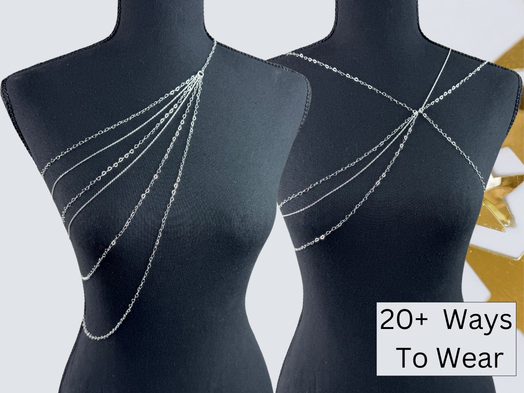 Muti Layer Body Chain for Women Evening Gowns Jewelry Necklace Chain ...