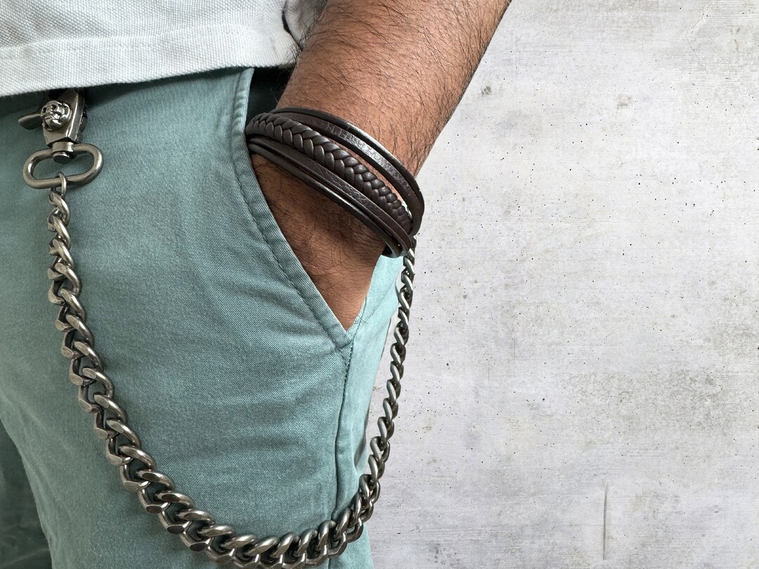 Men's Wallet Chain Biker Wallet Safety Chain Decorative Belt Metal ...