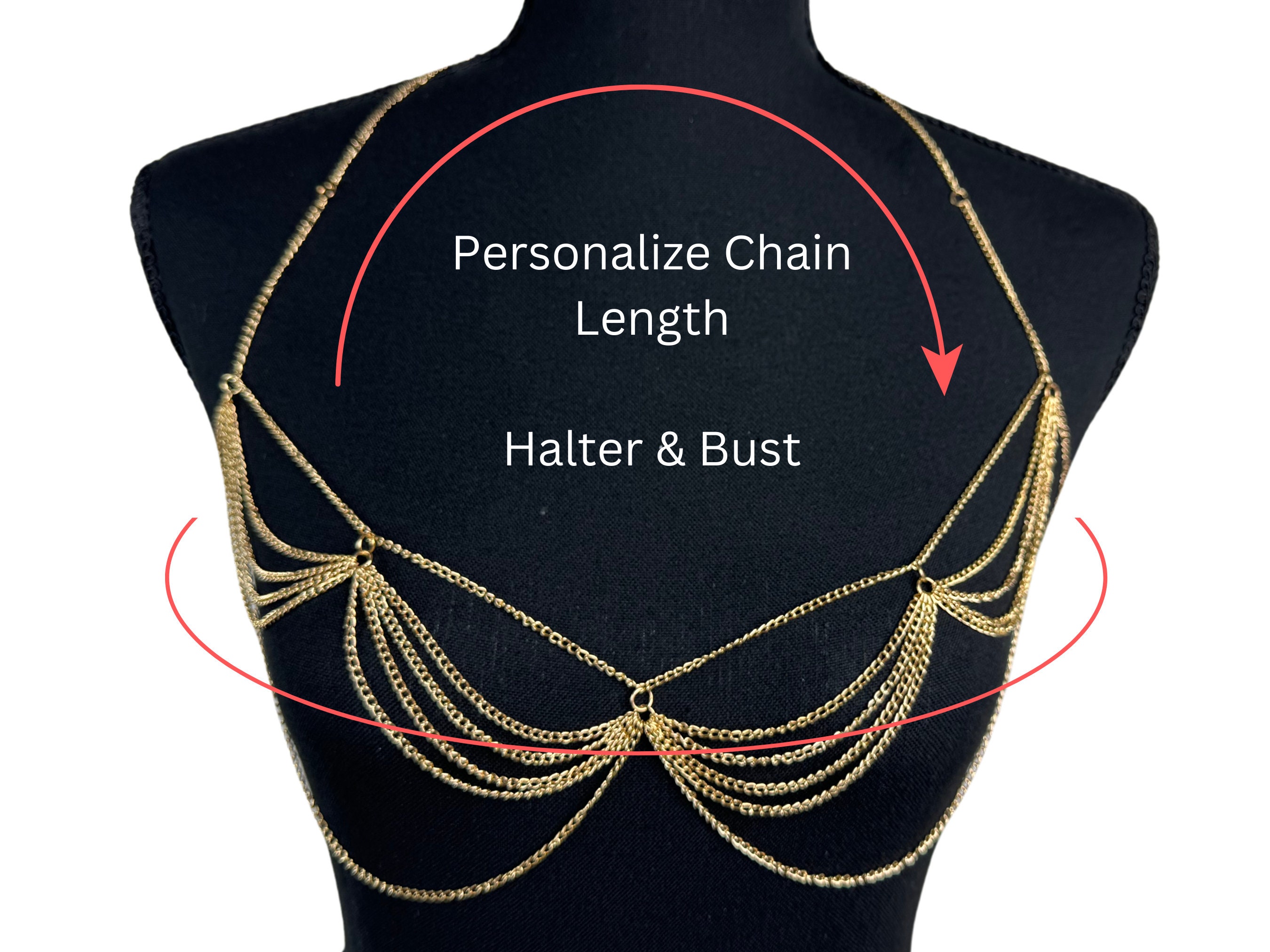 Body Chain for Women String Bikini Chain Breast Chain Shoulder Chain ...