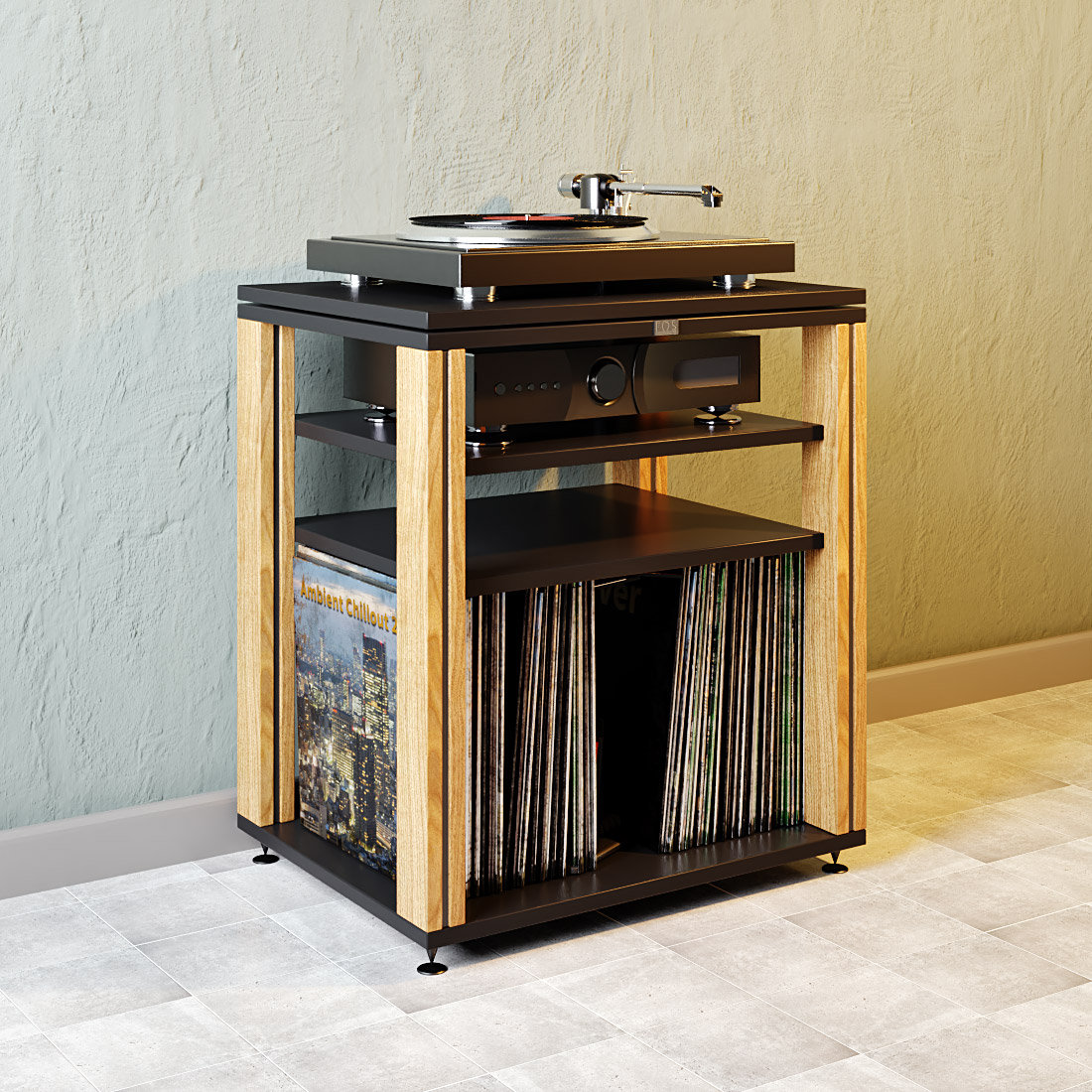 Hi-fi Rack Audio Cabinet Vinyls Stand FOS - Etsy