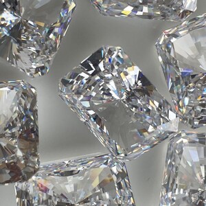 CZ Radiant Cut Gemstone - Etsy