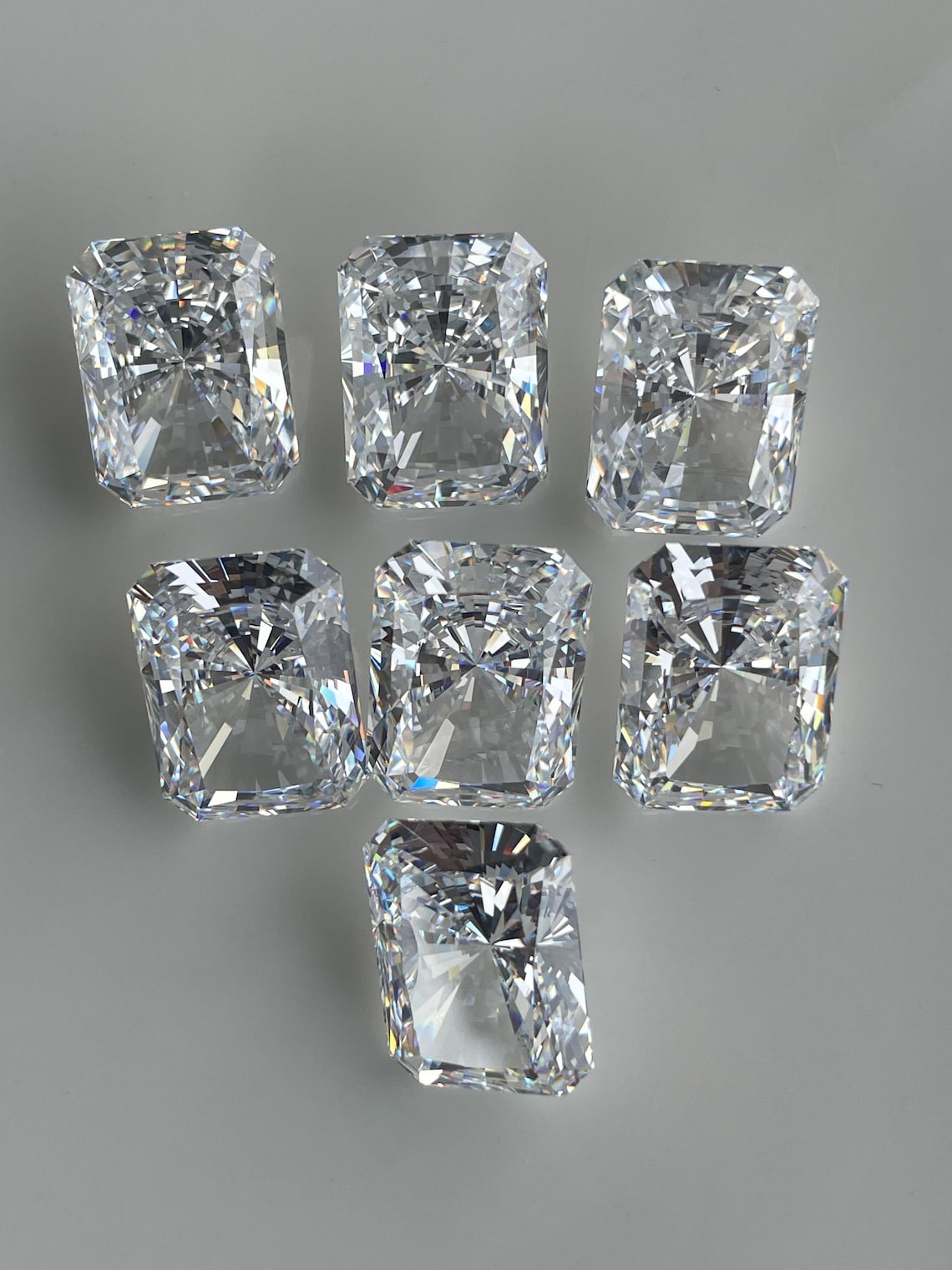 CZ Radiant Cut Gemstone - Etsy