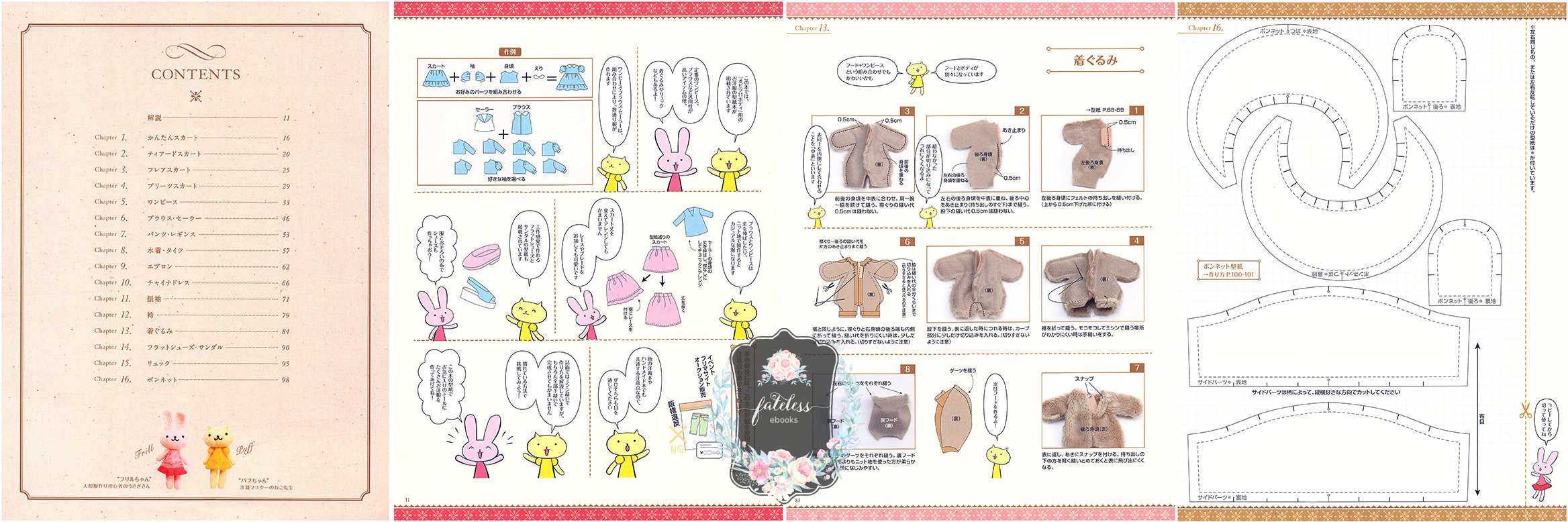 Obitsu 11cm Doll Clothes Sewing Pattern Ebook PDF Girl Outfit Kimono ...