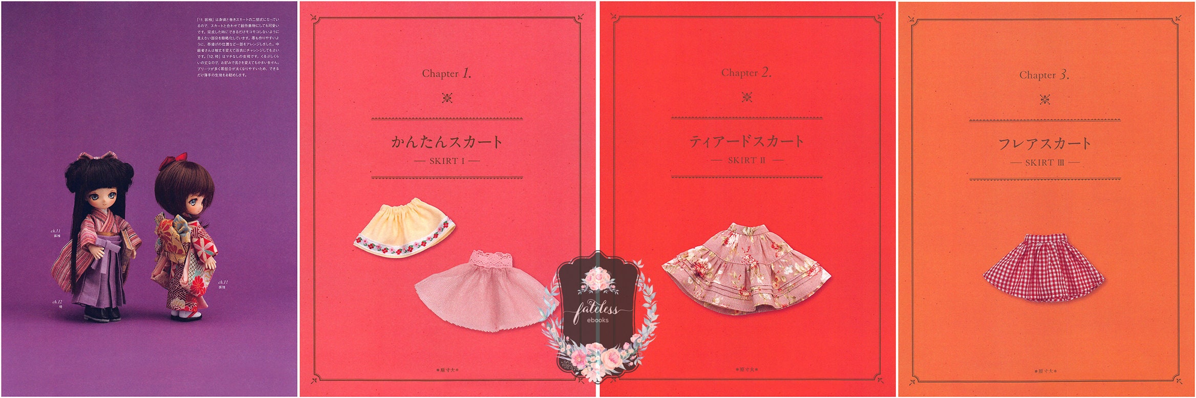 Obitsu 11cm Doll Clothes Sewing Pattern Ebook PDF Girl Outfit Kimono ...