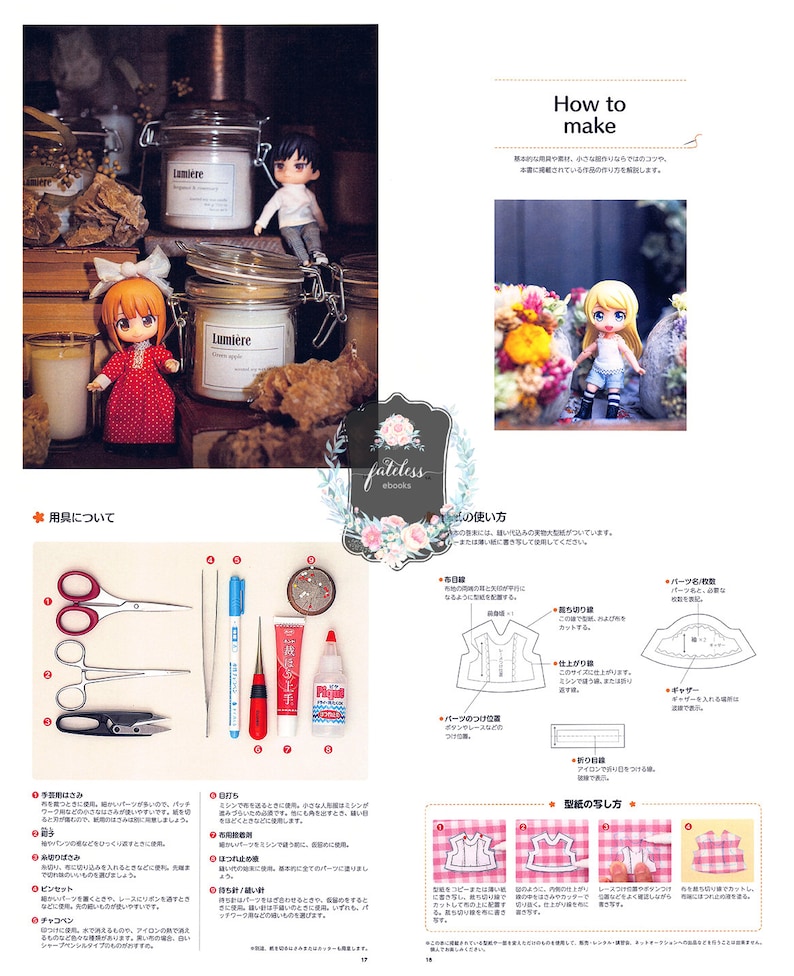My First Doll Clothing Patterns Nendoroid Obitsu 11cm Girl Boy Doll ...