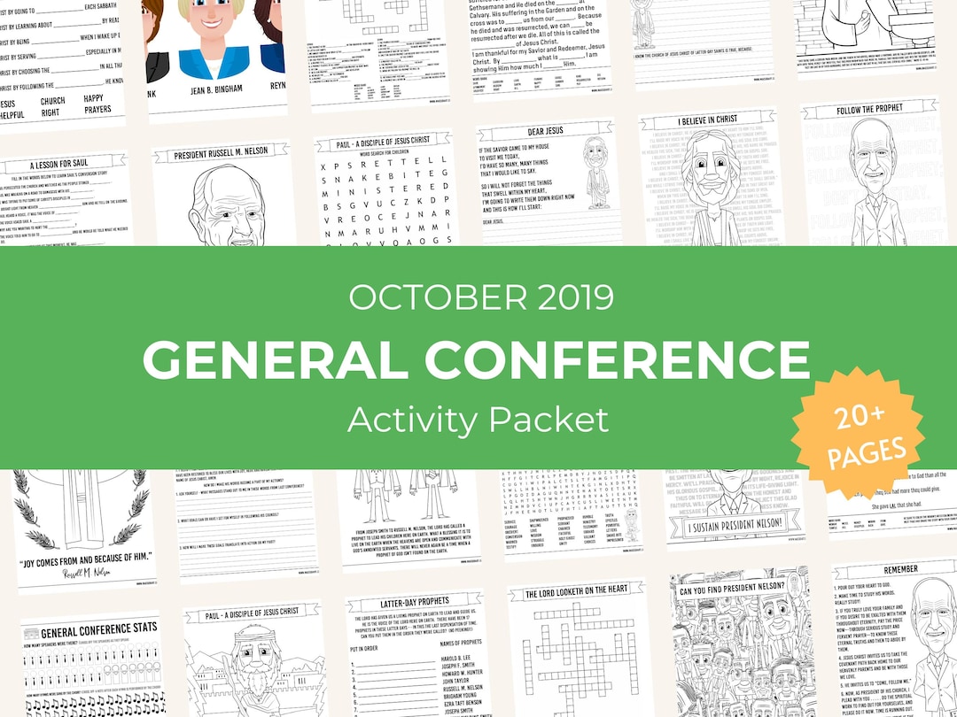 LDS General Conference Activity Book: Coloring Pages & Games (digital ...