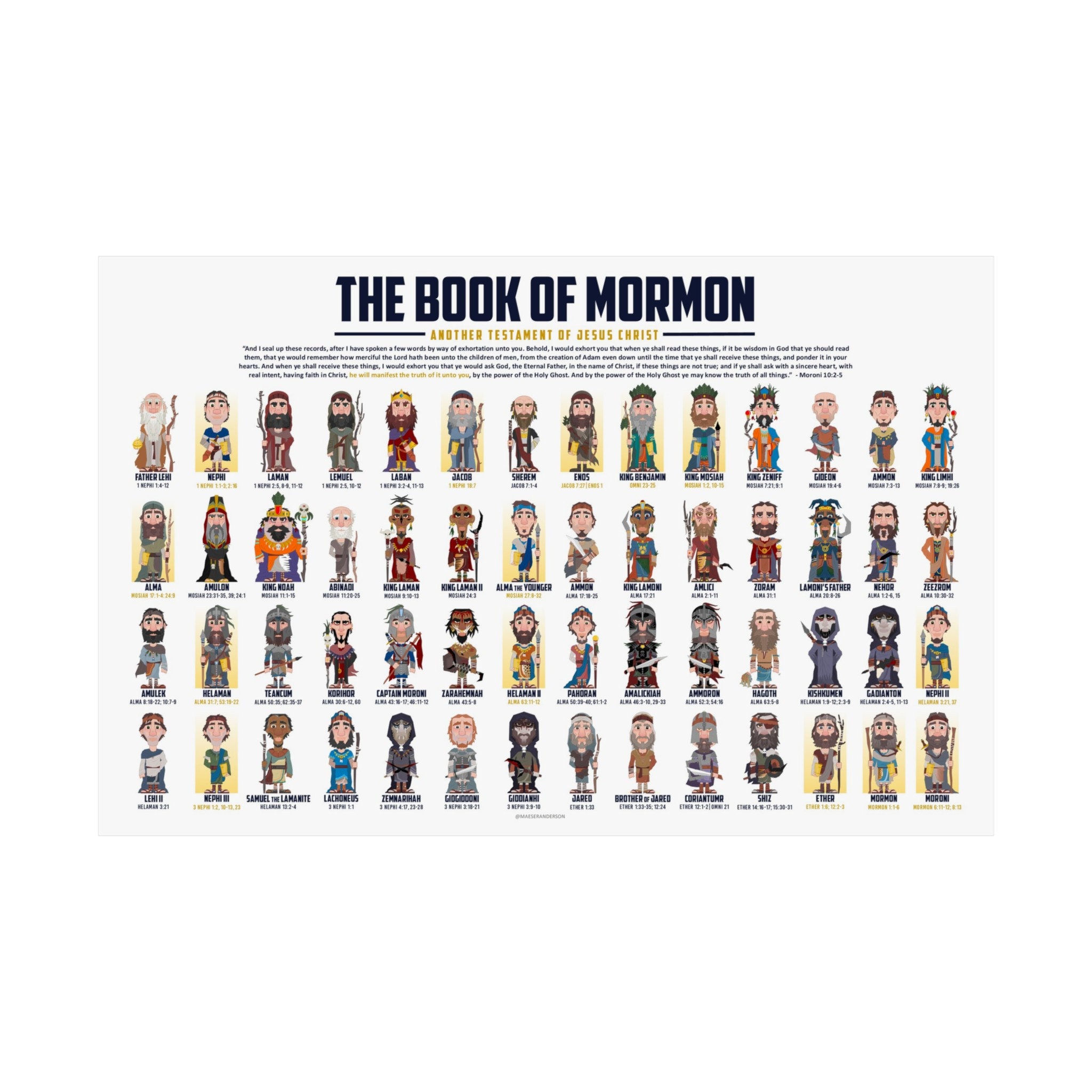 11x17 Characters of the Book of Mormon: A Visual Journey Through ...