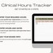 Clinical Hours Tracker Template Google Sheets Earth Tone, Clinical Hours Log, Social Work ...