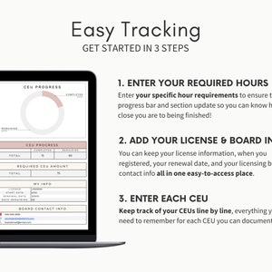 CEU Tracker Template Google Sheets, Continuing Education Tracker ...