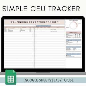 CEU Tracker Template Google Sheets, Continuing Education Tracker ...