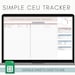 CEU Tracker Template Google Sheets, Continuing Education Tracker ...