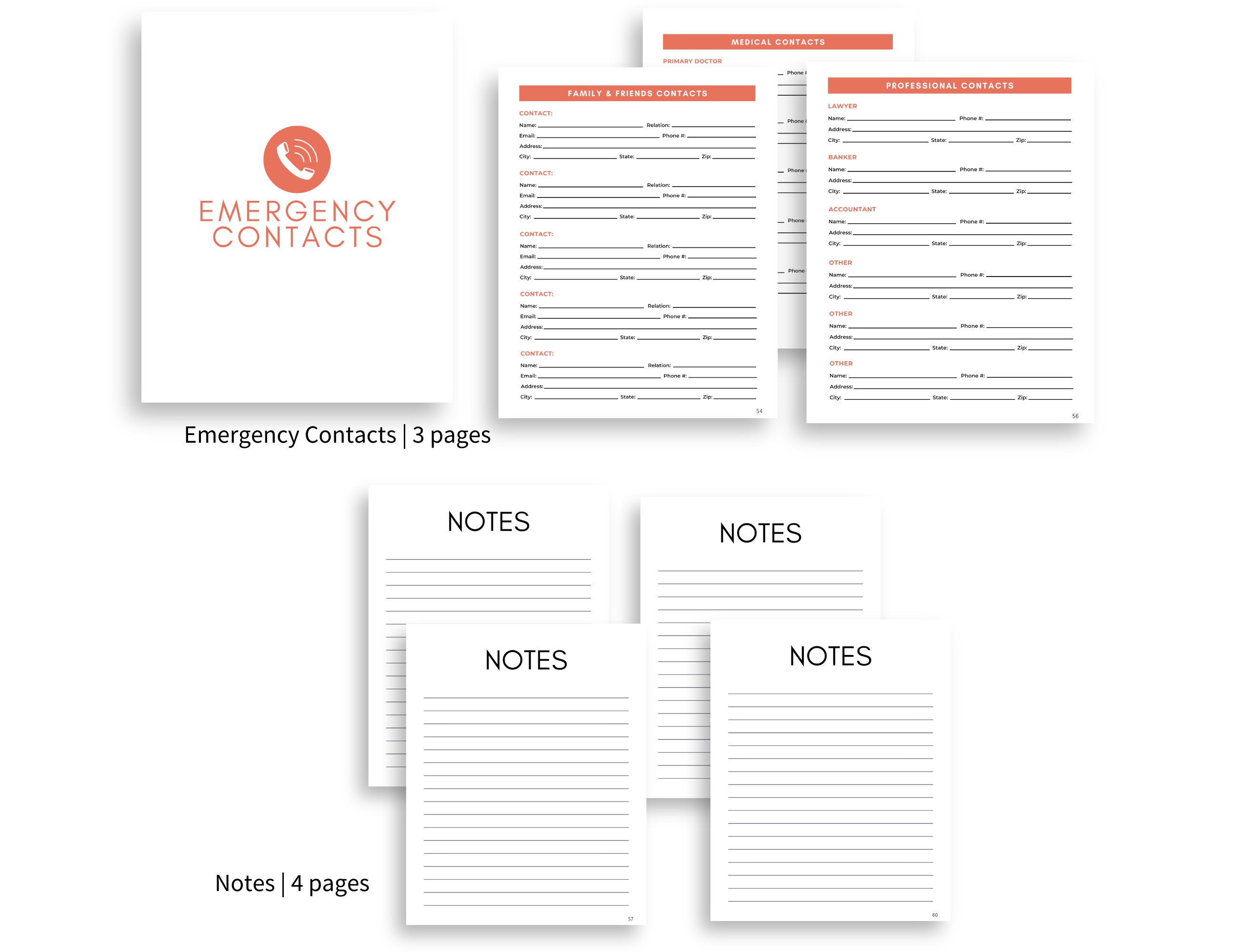 Emergency Binder Printable, Just in Case Binder Printable, What If ...