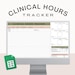 Clinical Hours Tracker Template Google Sheets Earth Tone, Clinical Hours Log, Social Work ...