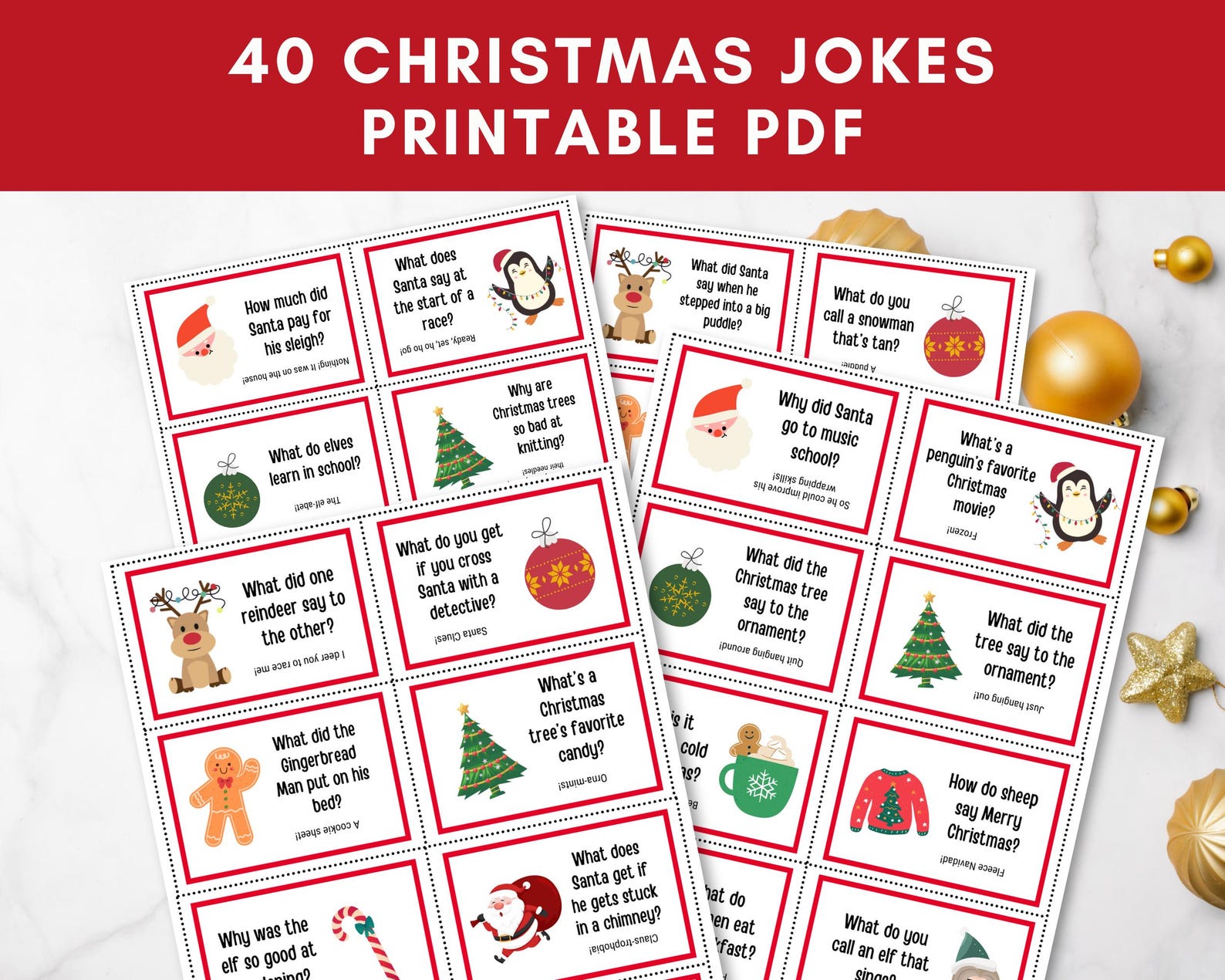 Christmas Jokes Printable, Printable Cracker Jokes, Advent Jokes ...
