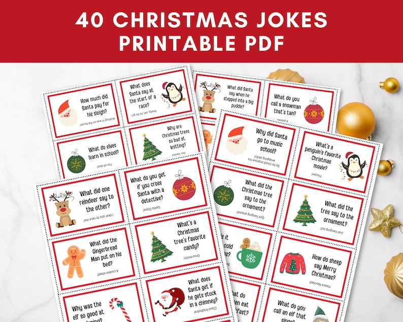 Christmas Jokes Printable, Printable Cracker Jokes, Advent Jokes ...