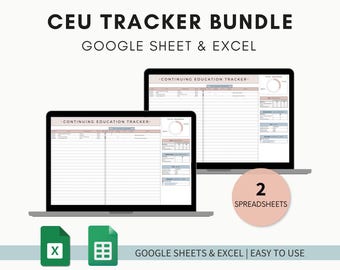 CEU Tracker Template Google Sheets, Continuing Education Tracker ...