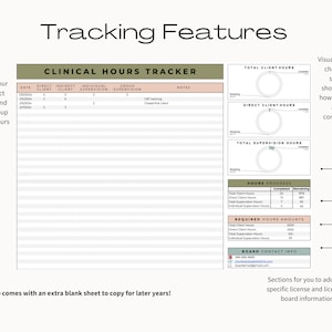 Clinical Hours Tracker Template Google Sheets Earth Tone, Clinical ...
