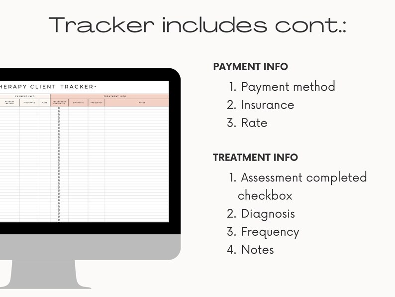 Therapist Client Tracker Excel Template: Caseload Tracker (digital ...
