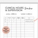 Clinical Hours Tracker Template, Clinical Hours Log, Social Work ...