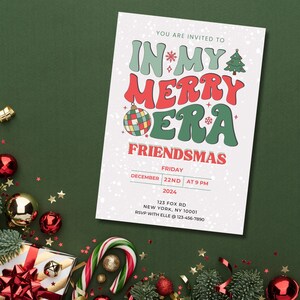 Friendsmas Party Invitation, Editable Friendsmas Invitation, Friends ...