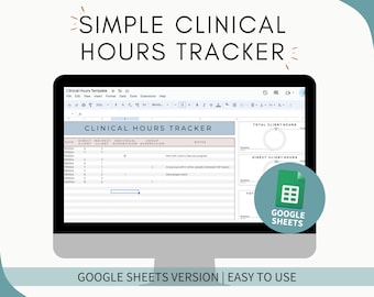 Clinical Hours Tracker Template Excel, Clinical Hours Log, Social Work Supervision Tracker ...