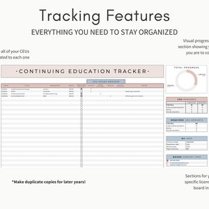 CEU Tracker Template Google Sheets, Continuing Education Tracker ...