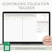 CEU Tracker Template Google Sheets, Continuing Education Tracker ...