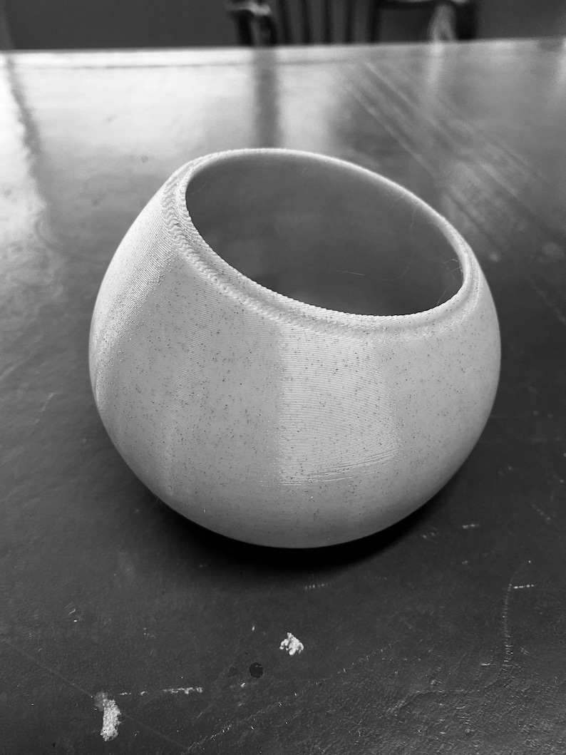 Modern Round Slanted Planter – Unique Indoor Outdoor Succulent Pot ...
