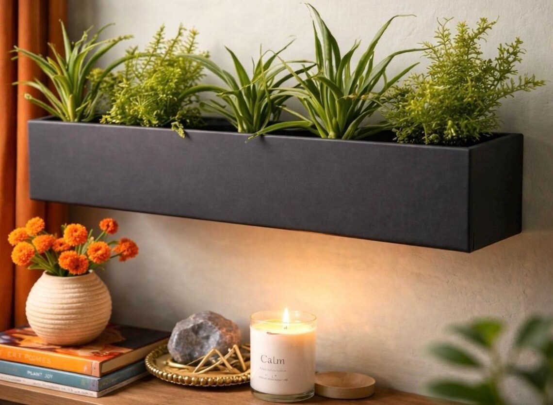 Modern Rectangular Wall Planter: 3D Printed Flower Box - Etsy
