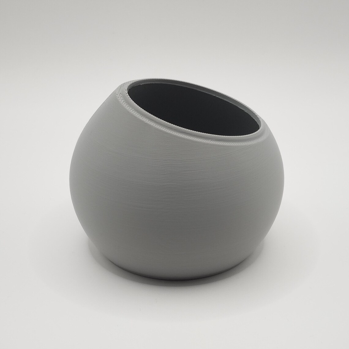 Modern Round Slanted Planter – Unique Indoor Outdoor Succulent Pot ...