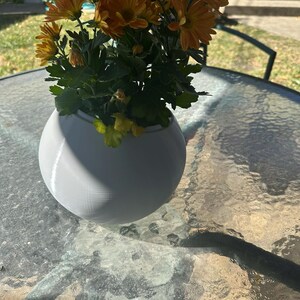 Modern Round Slanted Planter – Unique Indoor Outdoor Succulent Pot ...