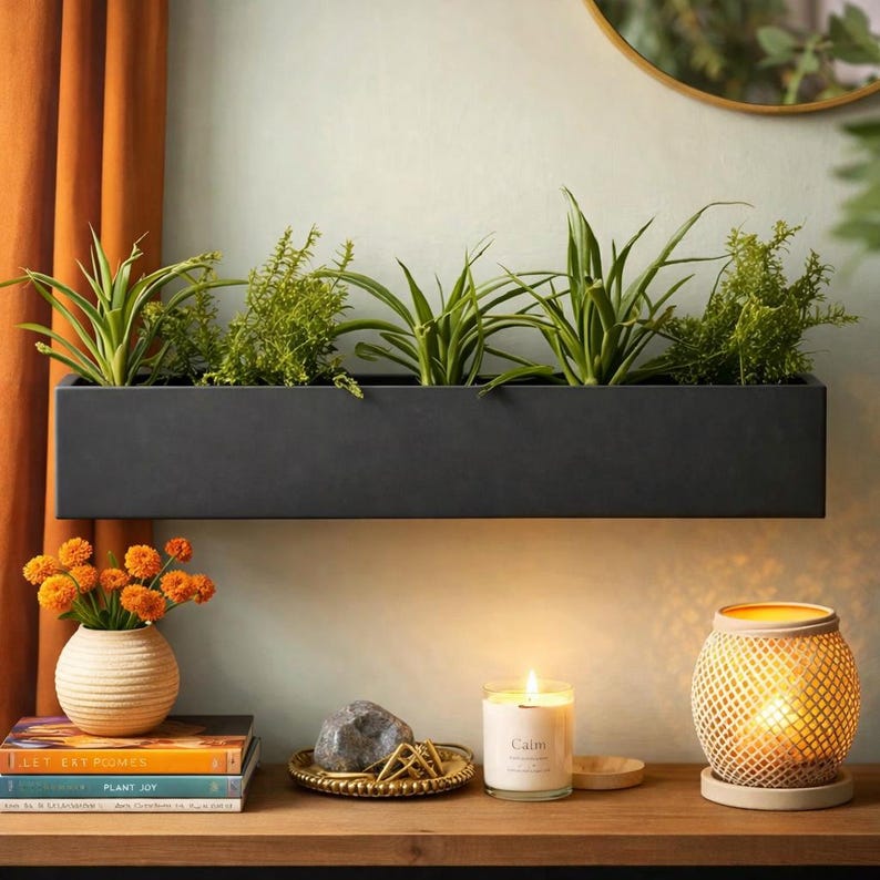 Modern Rectangular Wall Planter: 3D Printed Flower Box - Etsy
