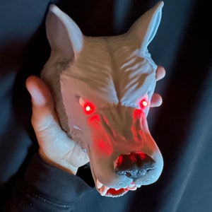 Wall Mounted Warewolf Head With Light up Eyes - Etsy