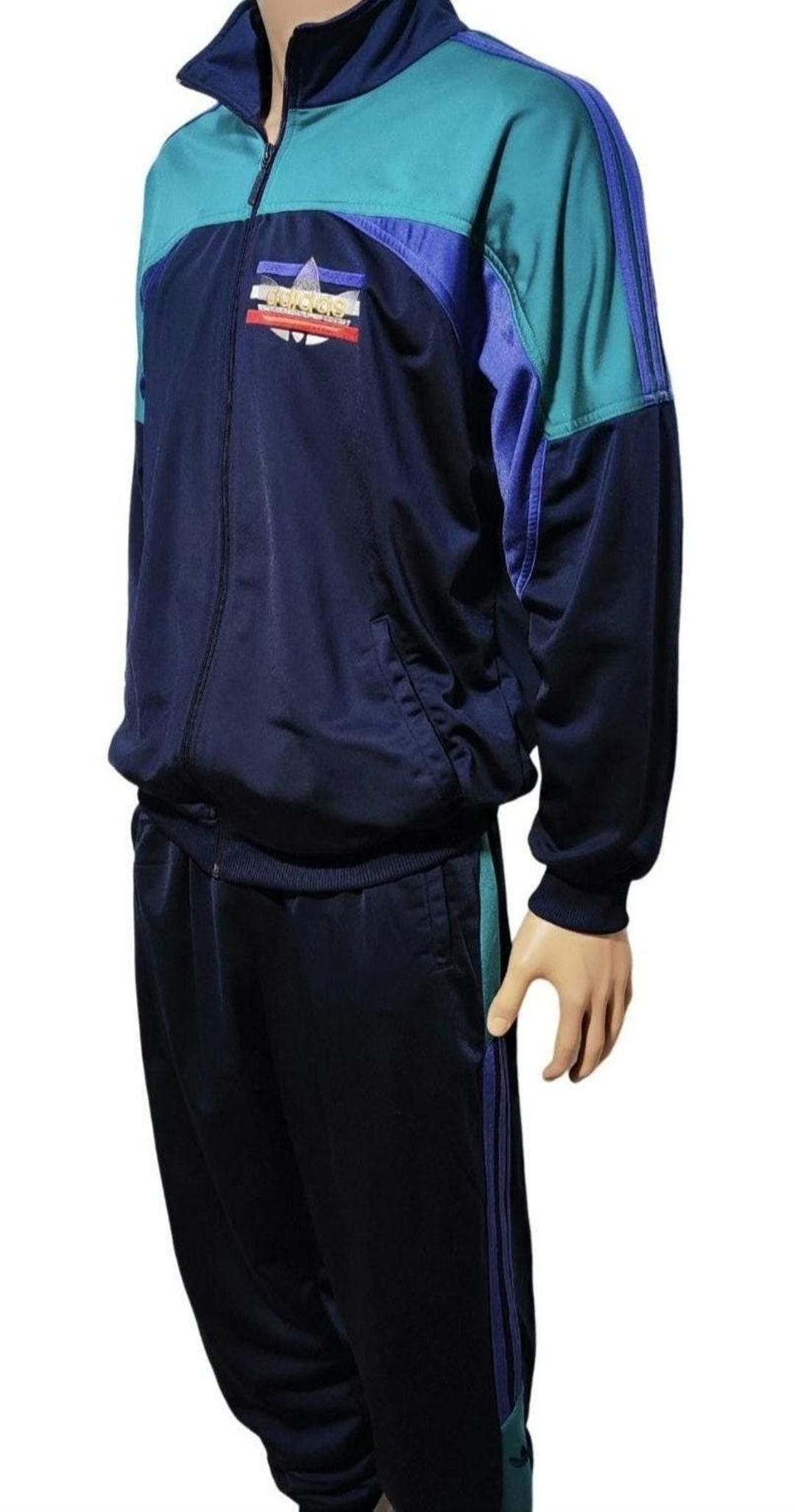 Authentic 90s Adidas Tracksuit - Full Set - Size F192 (L/XL) - Etsy