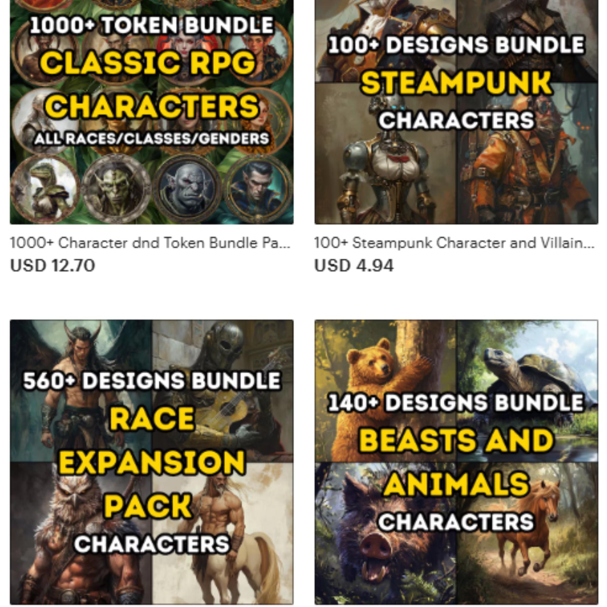 6000+ TTRPG Character Art Mega Bundle | Ultimate Npc & Player Token ...