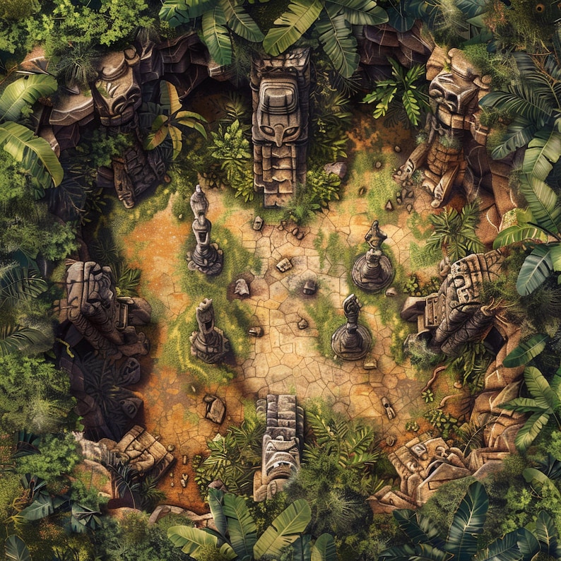 150 Jungle Themed RPG Maps Bundle, Dungeons and Dragons, RPG, Iso, High ...
