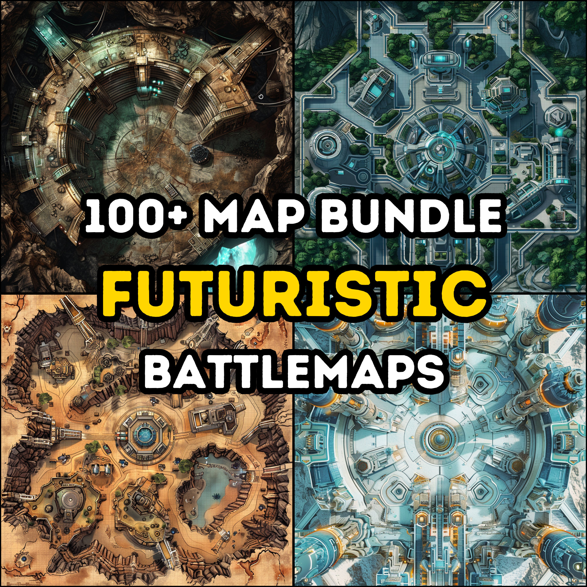 100+ Future RPG Maps Bundle, Dungeons and Dragons, Cyberpunk, Iso, High ...