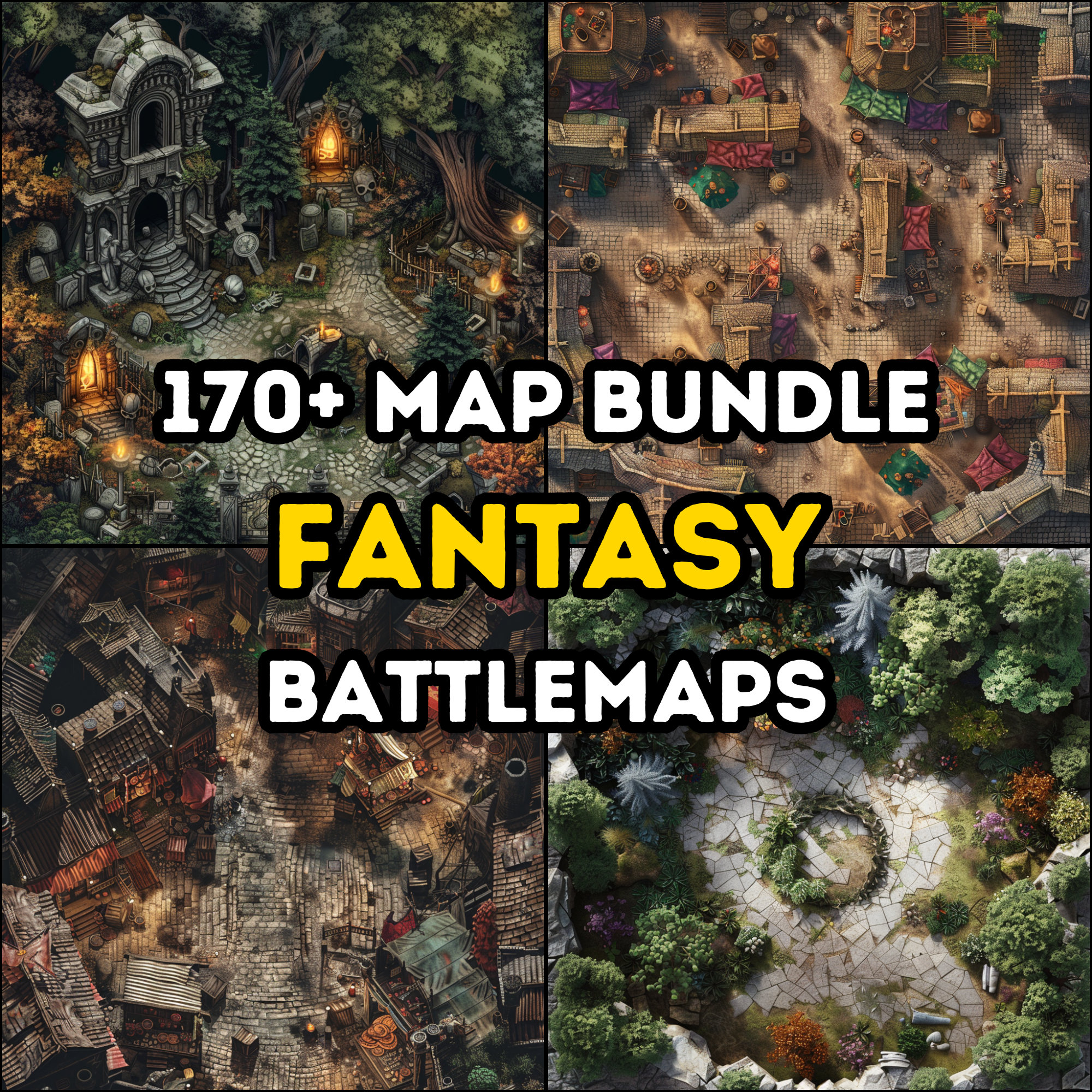170+ Fantasy Themed RPG Maps Bundle, Dungeons and Dragons, RPG ...