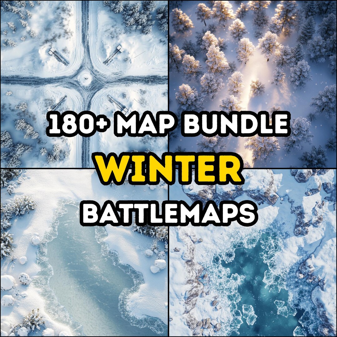 180+ Winter Battle Maps Bundle, Dungeons and Dragons, RPG, Iso, High ...