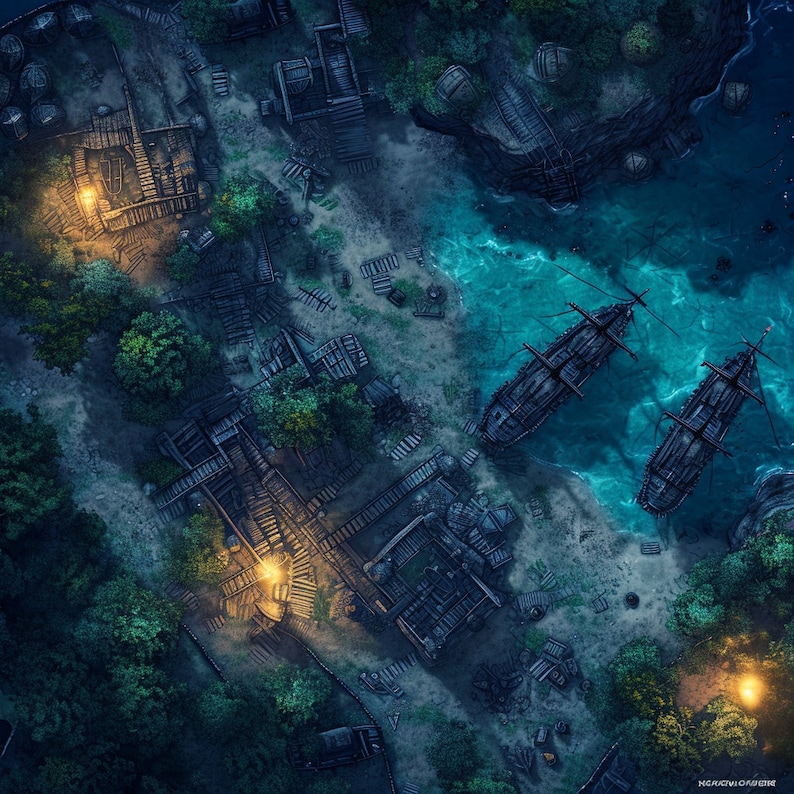 120 Pirate RPG Maps Bundle, Dungeons and Dragons, RPG, Iso, High Detail ...