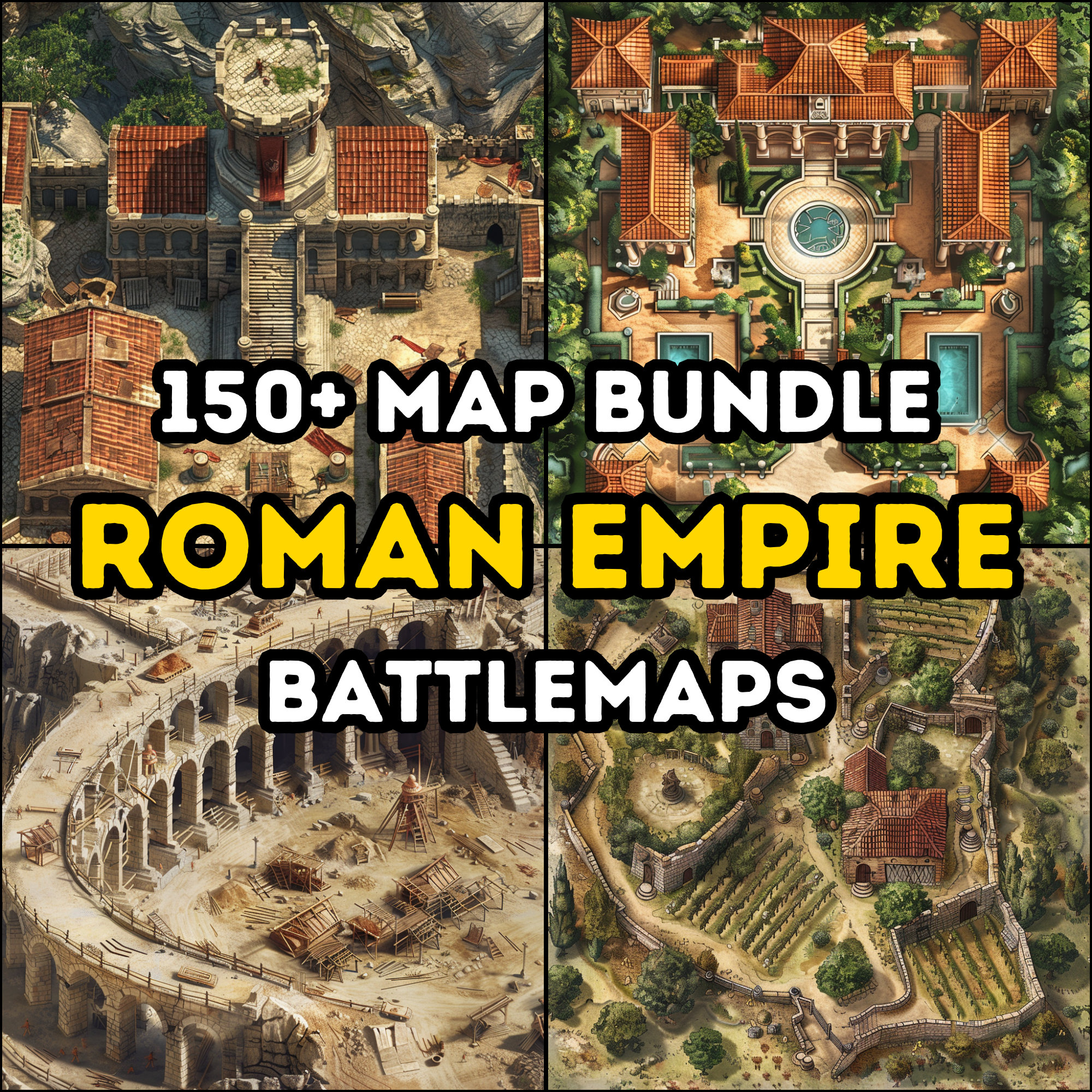 150+ Roman Empire RPG Maps Bundle, Dungeons and Dragons, RPG, Iso, High ...